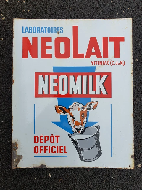PLAQUE ÉMAILLÉE NEOLAIT NEOMILK dépôt officiel. EUR 150,00 - PicClick FR