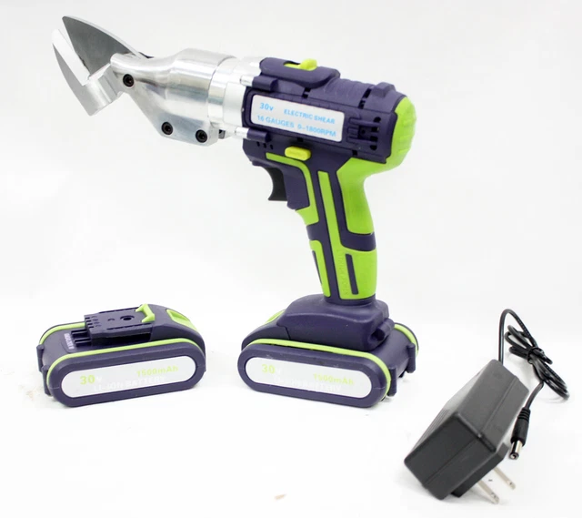 16 GAUGE METAL Sheet Shear Cutter Scissor Electric Cordless 30Volt W/2 ...