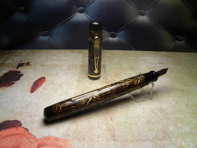 VINTAGE &SHEAFFER WASP Clipper Brown Lahn" Fountain Pen-12K Gold Nib ...