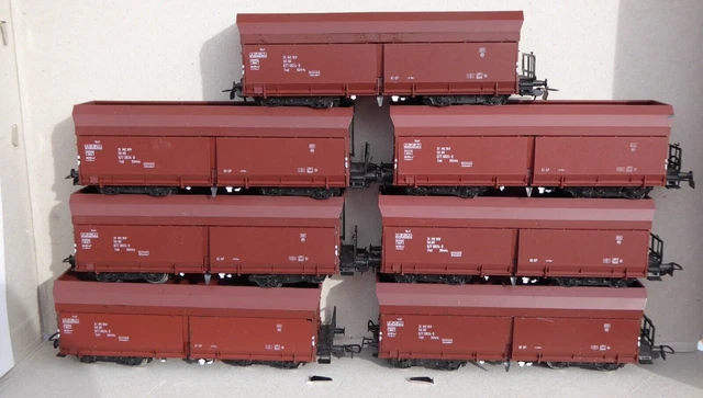 PIKO H0 SET 7 Pièces Jeu Selbstentladewagen Fad Le Dr Époque 4 D ...