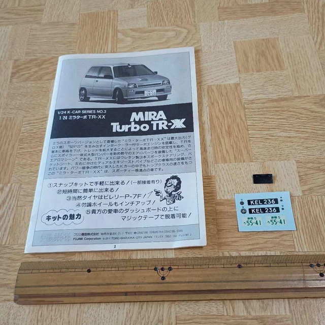 FUJIMI 124 MIRA Turbo TR XX Blueprint Kennzeichenteile... EUR 66,59 ...