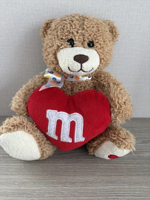 OFFICIAL M&M'S WORLD Love Heart Teddy Bear Plush - 21cm - Excellent ...