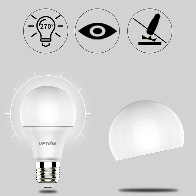 PRACTICAL ROOM E27 LED Light Bulb Light 3000K/6500K Set Warm Cool White ...