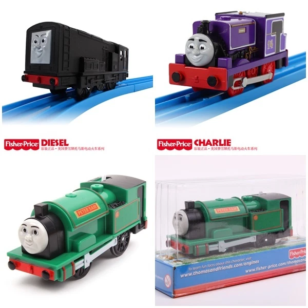 TRACKMASTER THOMAS MOTORIZED Battery Train-Peter Sam+Charlie+Diesel 3 ...