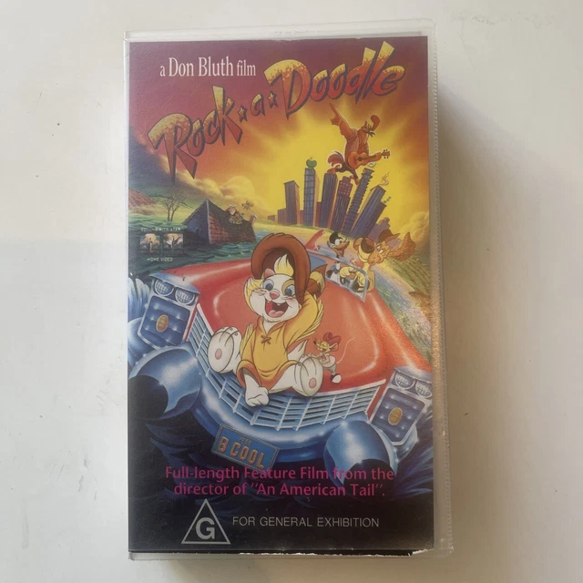 ROCK A DOODLE - VHS Tape - Vintage - RARE Animated Video $29.00 ...