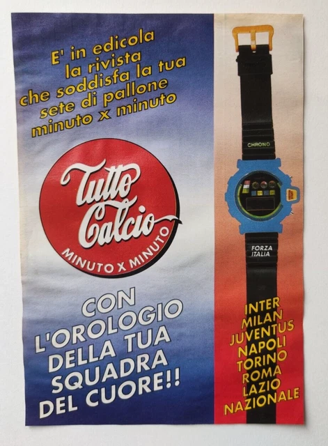 PUBBLICITA' OROLOGIO TUTTO Calcio Squadra Del Cuore Rivista Advertising ...