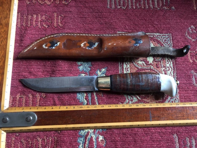 COUTEAU ANCIEN NORDIQUE GEILO NORWAY BRUSLETTO ETOILE PUUKKO rare ...