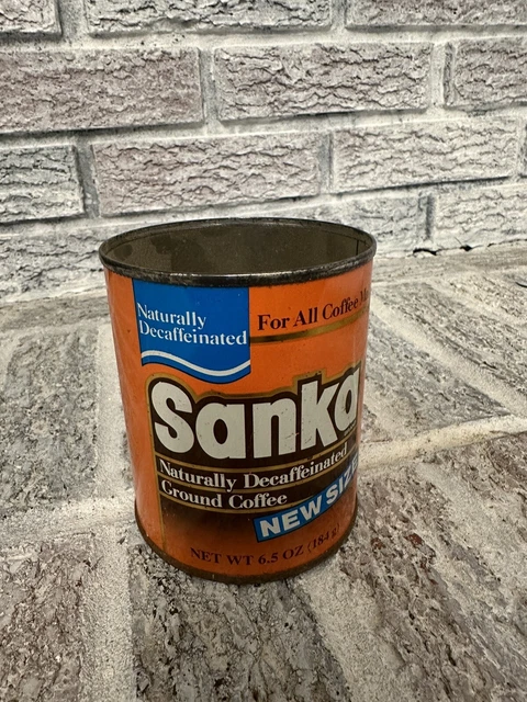 VINTAGE SANKA COFFEE tin can $12.00 - PicClick