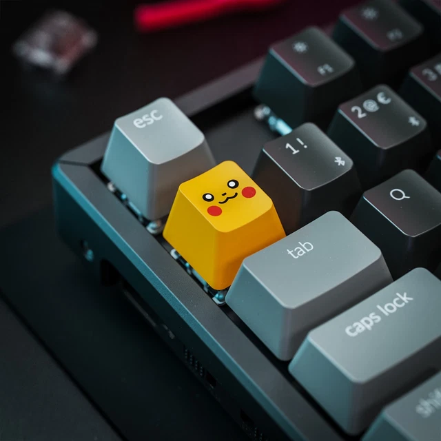 POKEMON PIKACHU GAMING Artisan Keycap Cherry MX Razer Keyboard Top Row ...
