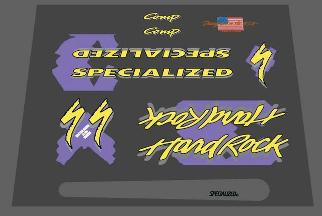 SPECIALIZED HARD ROCK comp 1989 decal set £42.00 - PicClick UK