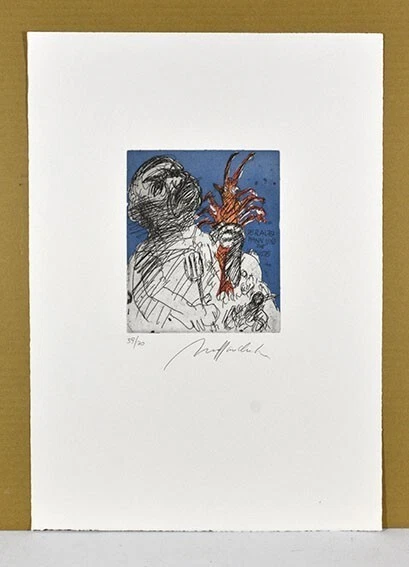 ALFRED HRDLICKA ESTAMPE gravée originale signée édition limitée ...