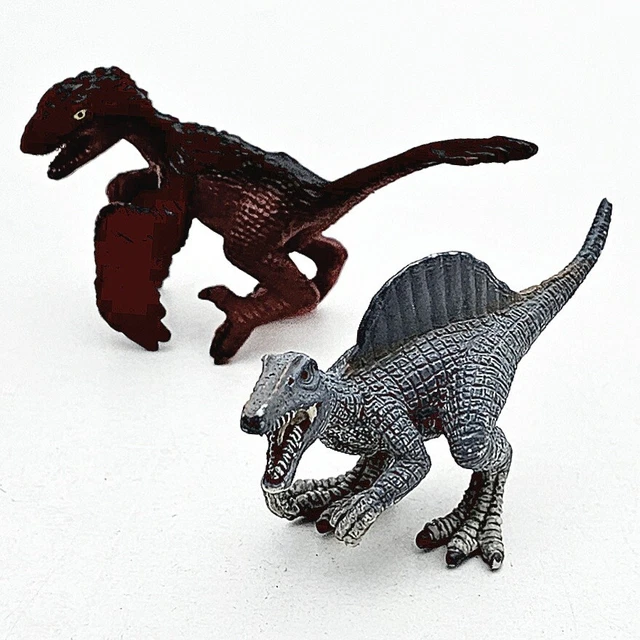 SCHLEICH DINOSAURS MINI Spinosaurus & Utahraptor 8cm Jurassic Park ...