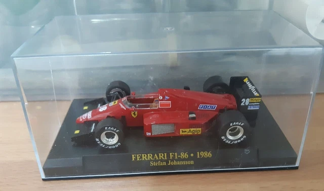 FERRARI F1-86 1986 S. JOHANSSON F1 FORMULE 1 N°28 rouge au 1/43 sous ...