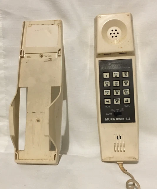 MURA QWIK 1.2 home telephone push button tan vintage original telephone ...