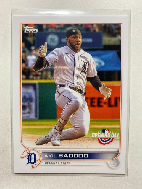 CARTA AKIL BADDOO 2022 Topps giorno di apertura Detroit Tigers #188 EUR ...