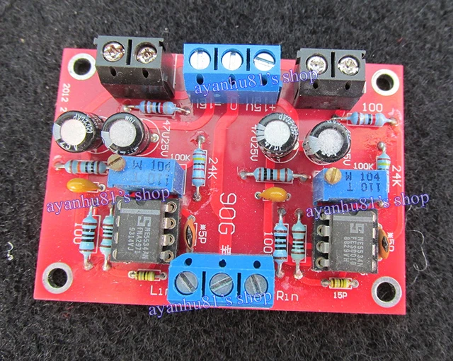 NE5534 DC BUFFER HIFI Stereo OP-AMP Preamplifier Preamp Board support ...