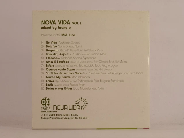 VARIOUS ARTISTS NOVA VIDA VOL 1 (552) 13 Track Promo CD Album including ...