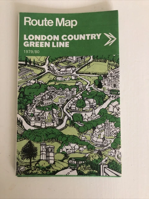 LONDON COUNTRY AND Green Line Map and List of Routes 1979/80 £1.25 ...