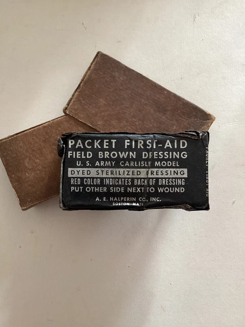 RARE US WW2 Packet First Aid Dressing Halperin Original - Medical ...