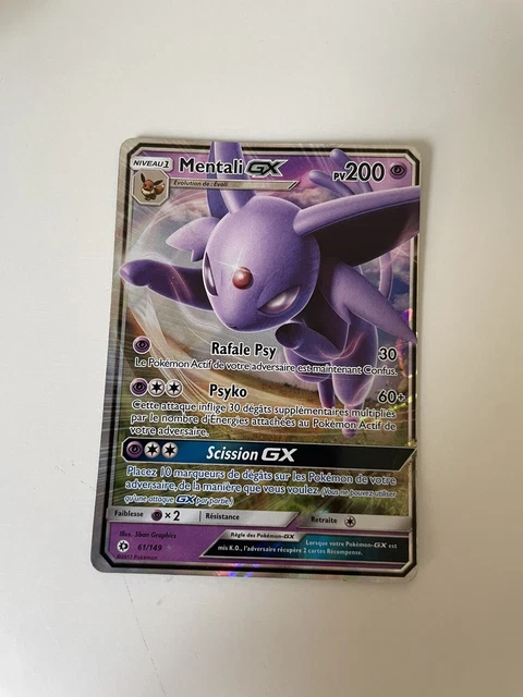 CARTE POKÉMON : Mentali GX 61/149 Soleil & Lune Français EUR 4,00 ...