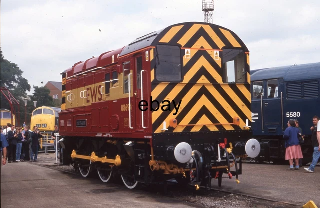 35MM RAILWAY SLIDE -EWS Diesel Shunter Class 08. 08694 @ Old Oak Common ...