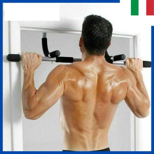 SBARRA PER TRAZIONI porta autoportante muro pull up bar barra PALESTRA ...