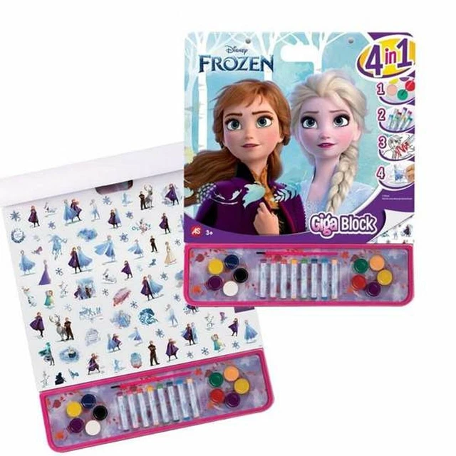 BLOCCO CON DISEGNI da Colorare Frozen Giga Block 4 in 1 35 x 41 cm EUR ...