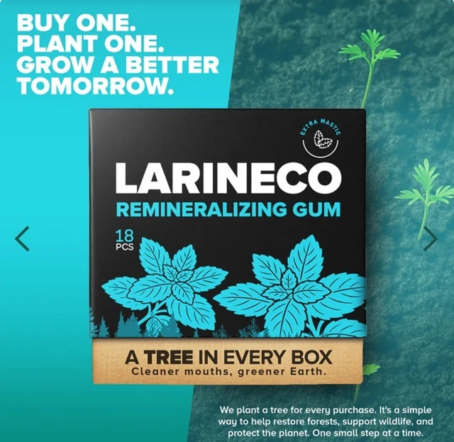 LARINECO REMINERALIZING GUM with Nano Hydroxyapatite & Xylitol (Extra Mastic) £42.29 - PicClick UK
