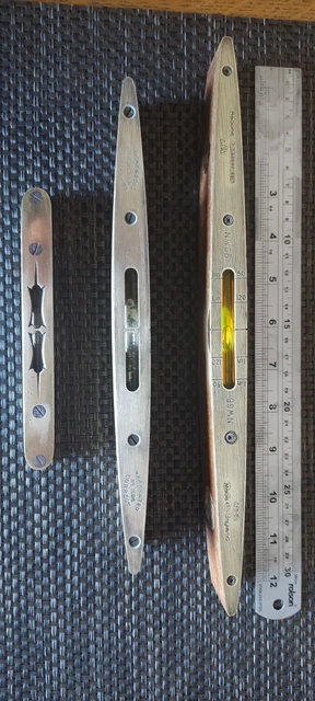 VINTAGE RABONE CHESTERMAN No 1626 Torpedo Spirit Levels X2 Plus One ...