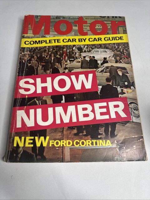 VINTAGE MOTOR SHOW Number Magazine Oct 22 1966 Cars £3.99 - PicClick UK