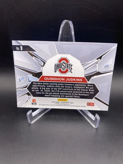 QUINSHON JUDKINS 2025 Panini Prizm Draft Picks Football Prizm Break RC ...