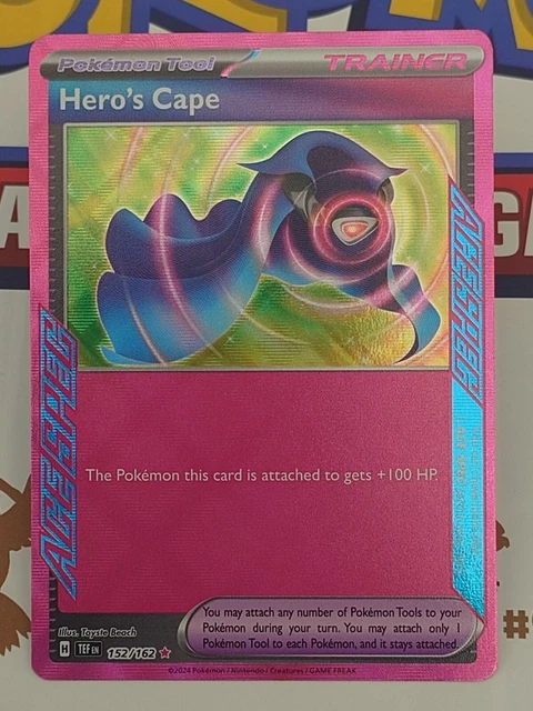 POKEMON TEMPORAL FORCES Hero’s Cape 152/162 Ace Spec Rare Holo NM/M EUR ...