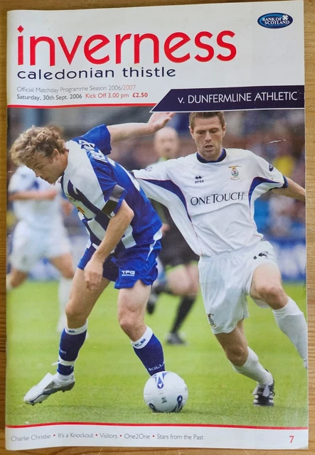 SPL PROGRAMME - Inverness Caledonian Thistle vs Dunfermline - September ...