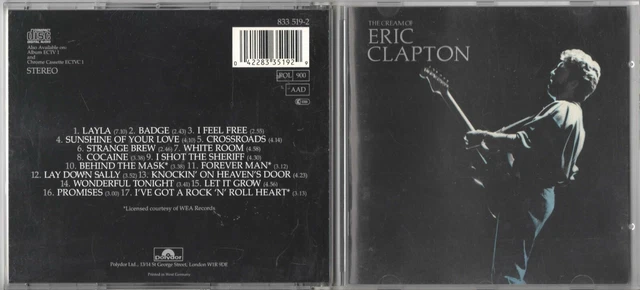 ERIC CLAPTON / THE CREAM OF ERIC CLAPTON / 1987 CD ALBUM (Polydor) EUR ...