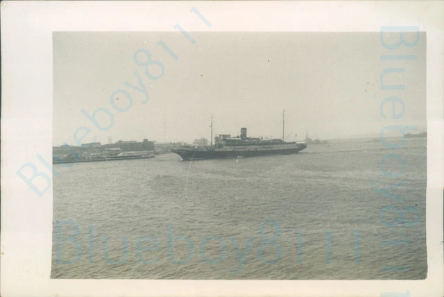 1940S BRITISH ARMY Coaster Pictured from deck of HMS Reggio at Piraeus ...