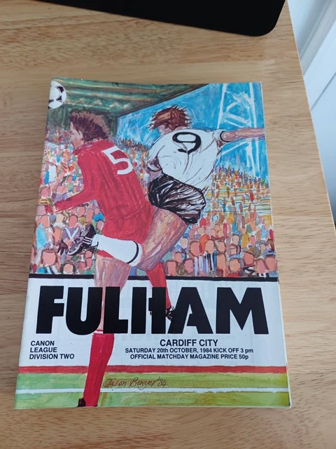 84/85 FULHAM V Cardiff City League Programme £4.61 - PicClick UK