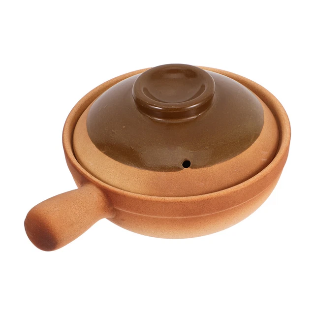 TRADITIONAL CLAY POT Chinese Clay Cooking Pot with Lid Single Handle ...