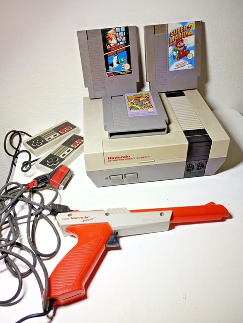 FRA NINTENDO ENTERTAINMENT System NES super mario bros 1/ 2 duck hunt ...