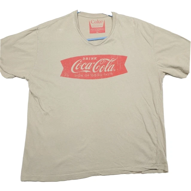 COCA COLA T Shirt Womens Size XL Gray Logo Spellout Drink Advertisement 