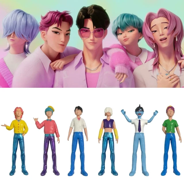 6PC KPOP DEMON Hunters Action Figure Toy Saja Boys Jinu Figures ...