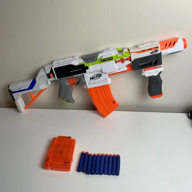 RARE NERF BUNDLE Modulus Stryfe Auto-fire With Modulus Attachments ...