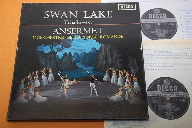 ANSERMET TCHAIKOVSKY SWAN Lake British Decca SXL 2107/08 Ed1/Ed2 WBg ...