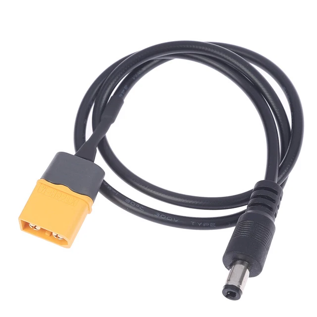 XT60 MALE BULLET Connector To Male DC DC5525 Power Cable Adaptor 5.5x2 ...