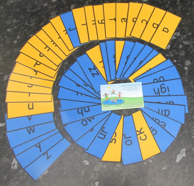 RECEPTION PHONICS LETTERS and Sounds all colour coded flash cards 9cm x ...