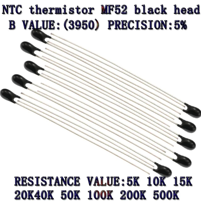 MF52AT MF52 B 3950 NTC Thermistor Thermal Resistor 5% 5K 10K 15K 20K 40K 50K $11.45 - PicClick AU