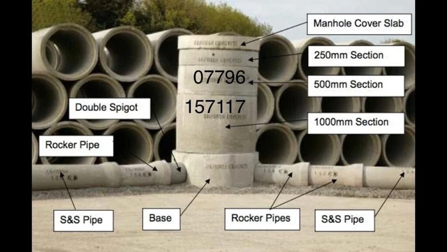 PRECAST CONCRETE SECONDS Pipe culvert manhole chamber ring rocker sewer ...