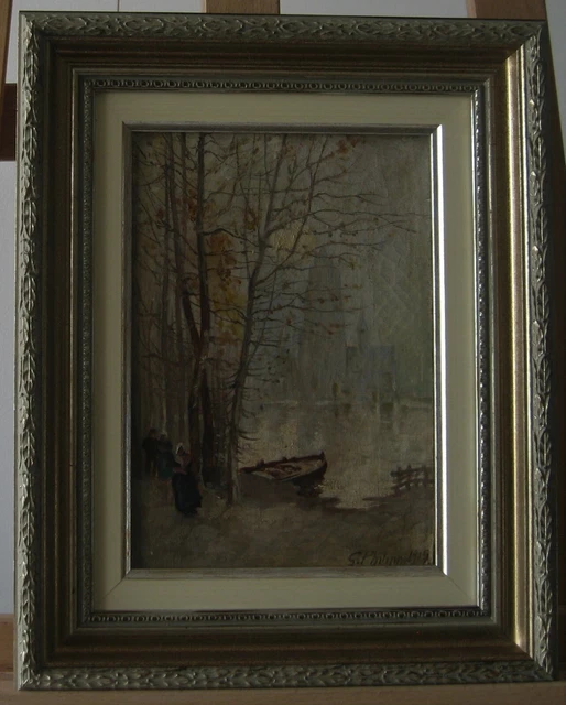 HUILE SIGNÉE SUR toile de 1919 tableau n°1 vendue avec le cadre EUR 85 ...
