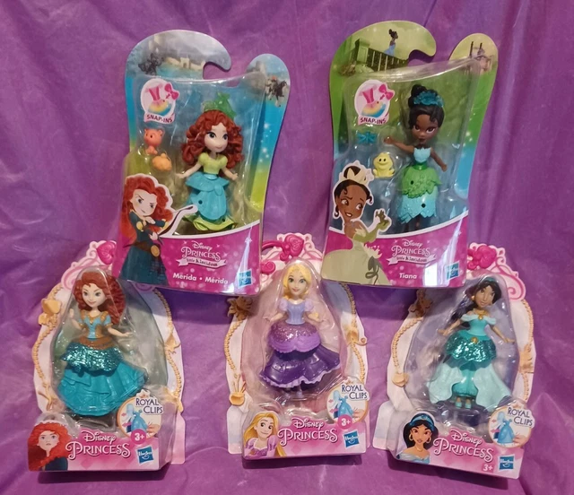 DISNEY PRINCESS ROYAL Clips & Snap Ins 3 Inch Dolls Mixed Bundle £24.90 ...