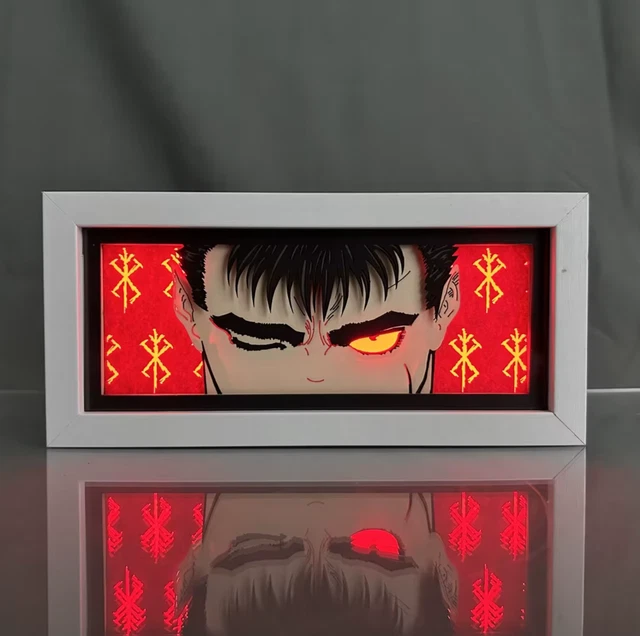 BERSERK GUTS LED Light Box Brand of Sacrifice Anime Manga Decor Gift £ ...