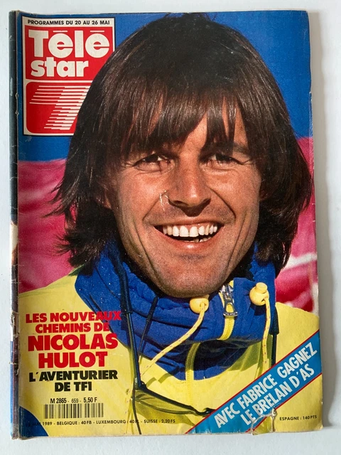 B)TELE STAR DU 13/05/1989; NIcolas Hulot/ P. Sébastien/ Harley Davidson ...